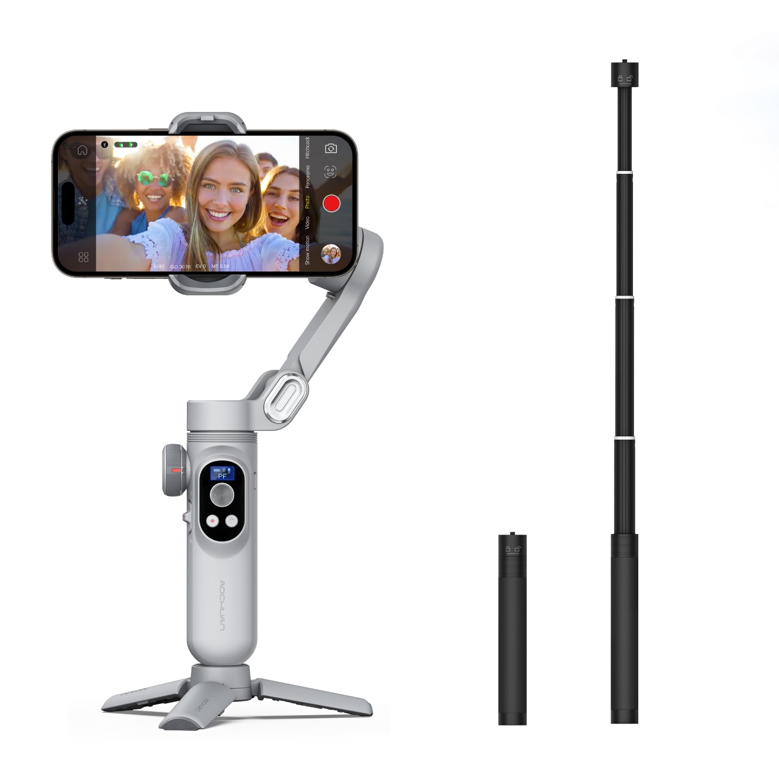 Amazon.com: AOCHUAN 3-Axis Gimbal Stabilizer for Smartphone Smart X Pro ...