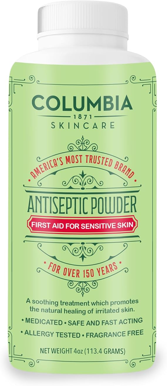 Amazon.com: Columbia Antiseptic Powder, Medicated, Anti-Itch, Fast ...
