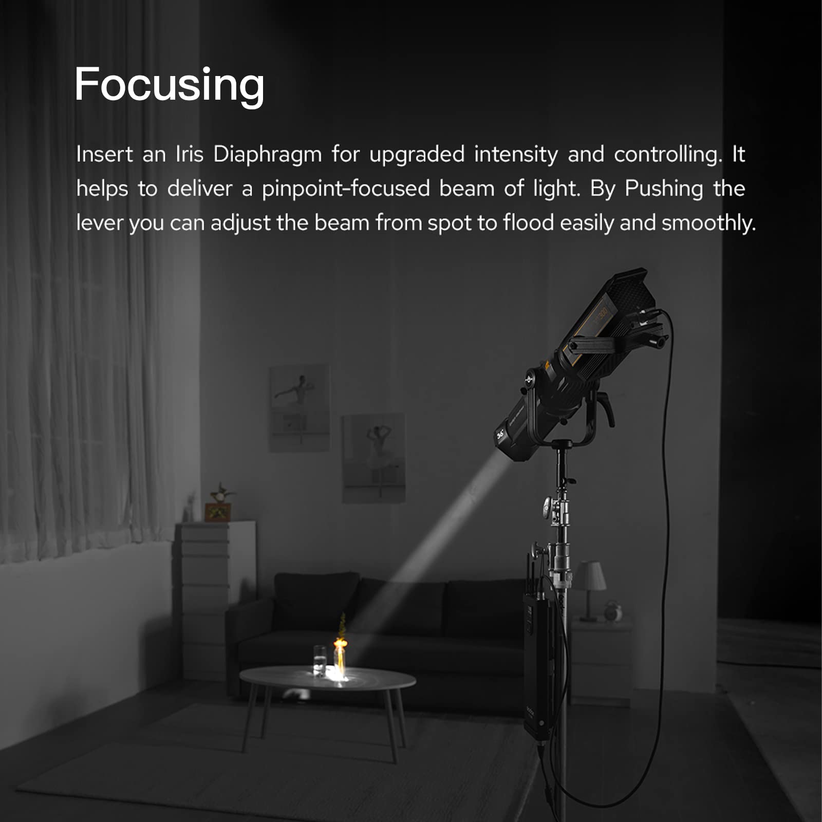 Godox VSA-36K Spotlight Attachment Optical Conical Snoot Concentrator ...