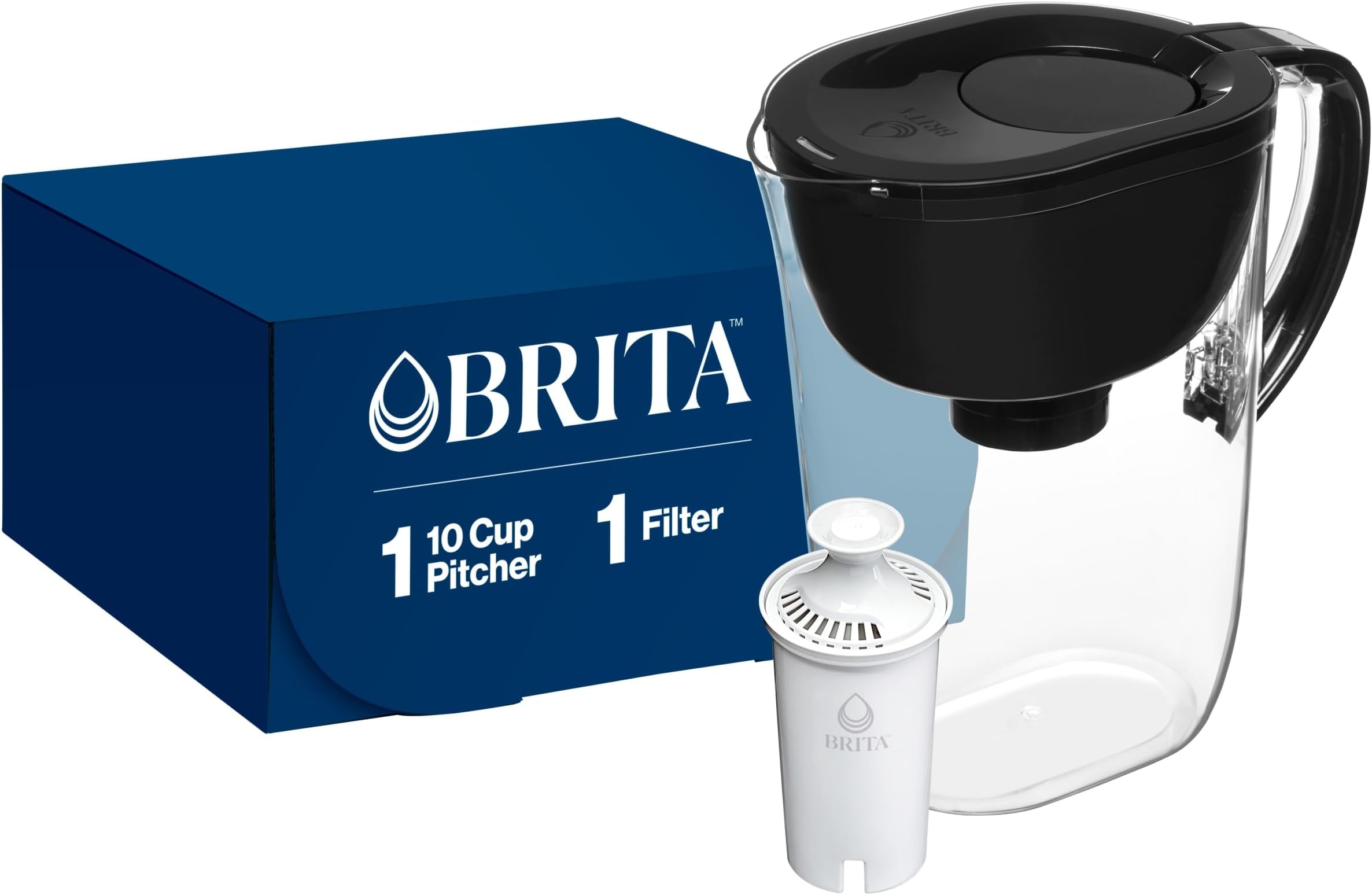 Amazon.com | Brita Stream Rapids Water Filter Pitcher, Carbon Gray ...
