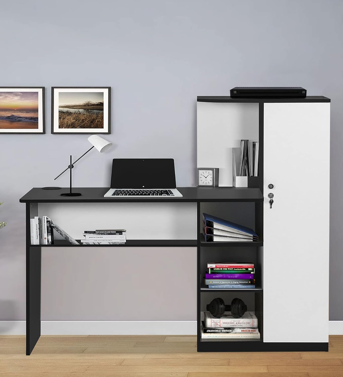 Witty Wud Ruby Writing Desk – Engineered Wood Study Table in Black ...