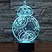 SmartEra® 3D Star War Fuwa Force Awaken Night 7 Color Change USB Touch ...