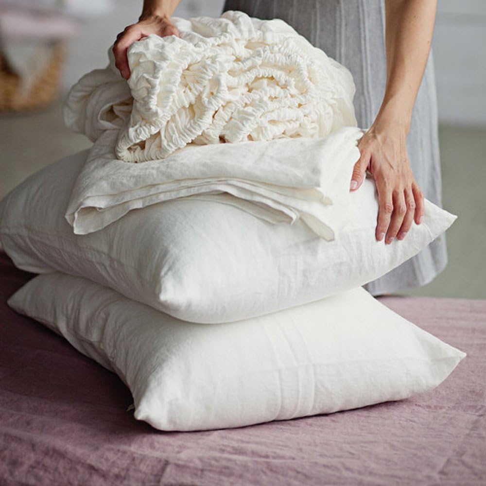 Amazon.com - Merryfeel Luxurious 100% French Linen Sheet Set Full, 4 ...