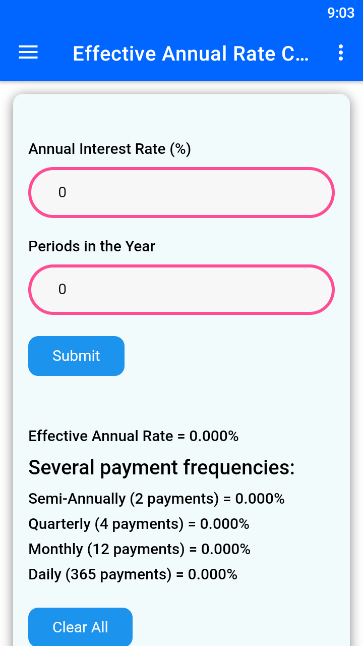 Effective Annual Rate Calculator - App on Amazon Appstore