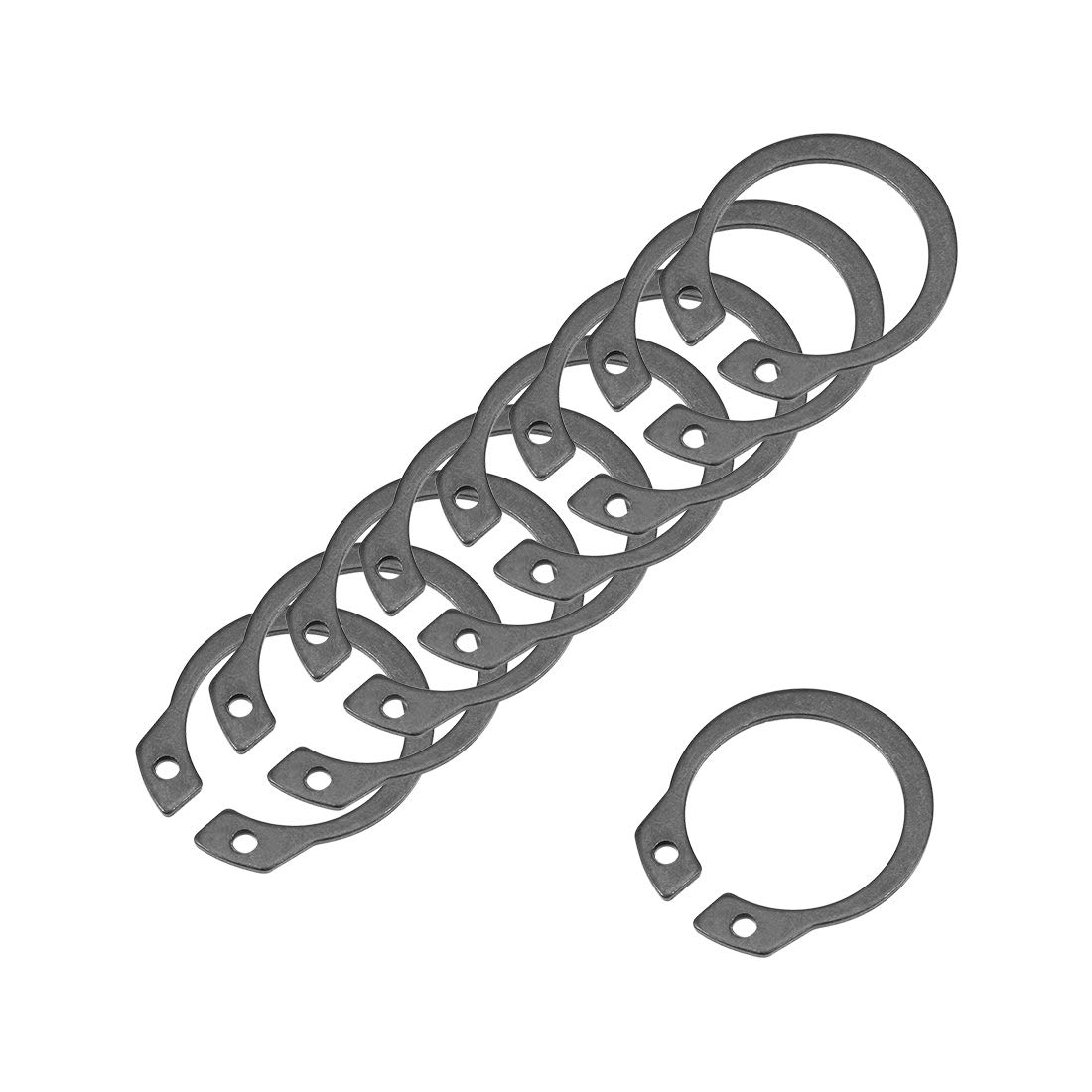 uxcell 20mm External Circlips C-Clip Retaining Snap Rings 65Mn 100pcs ...