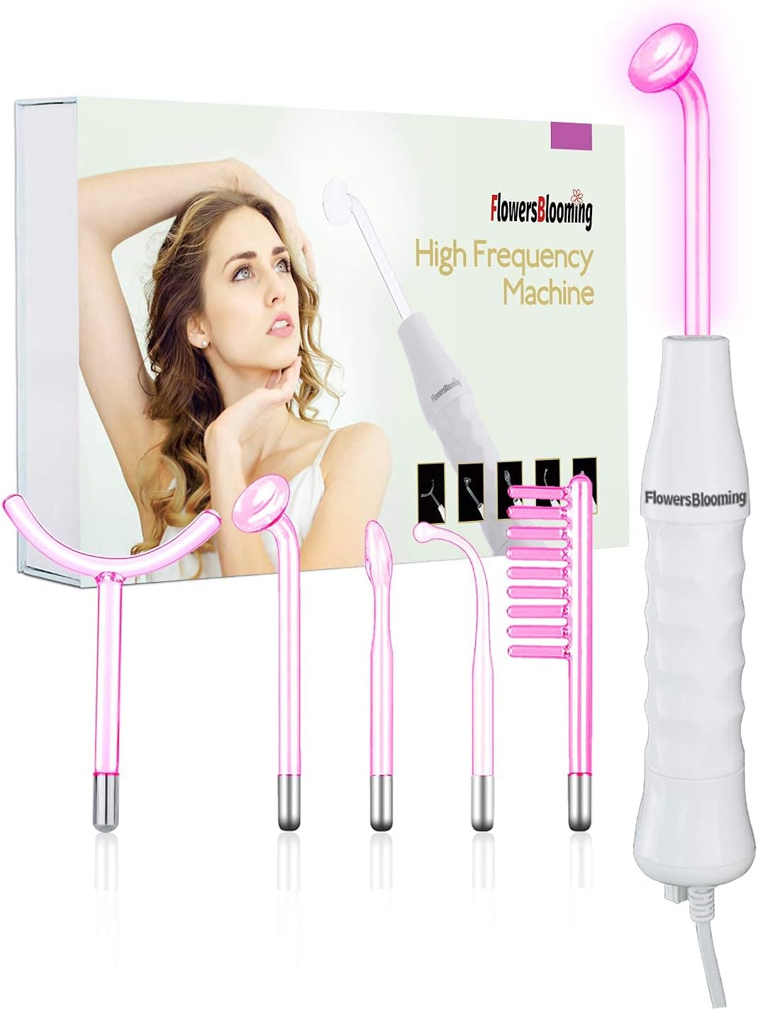 Amazon.com: High Frequency Facial Wand/Machine with 5 Argon Parts Skin ...