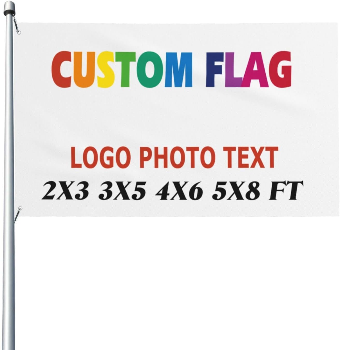 Amazon.com : Custom Flag Design Your Own Logo/Image/Text One Side ...