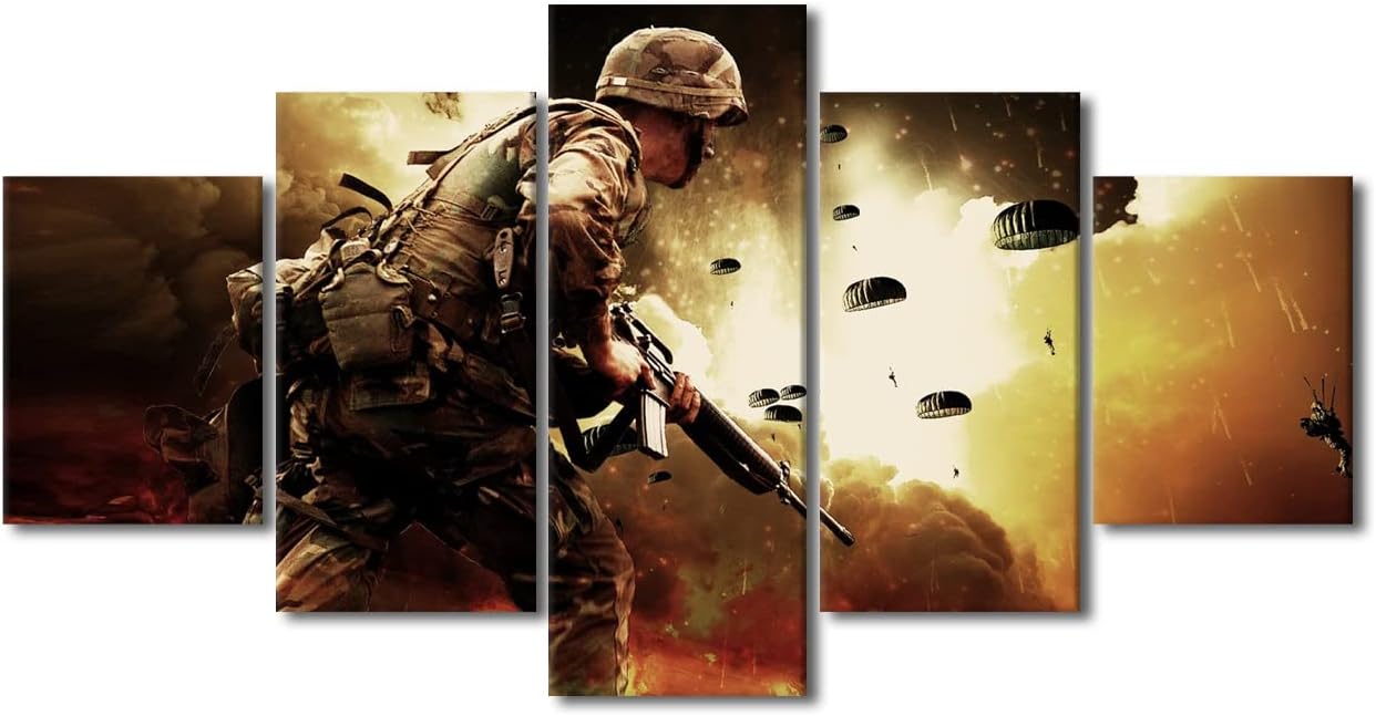 Amazon.com: US Military Soldier Wall Art American Army Parachute ...