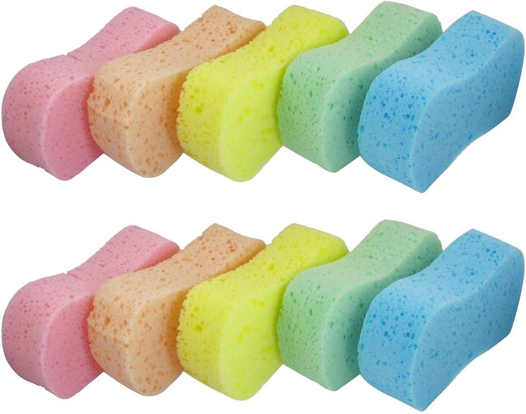 Amazon.com: GBSTORE 5 Pcs Assorted Color Car Wash Sponge Set Bone ...