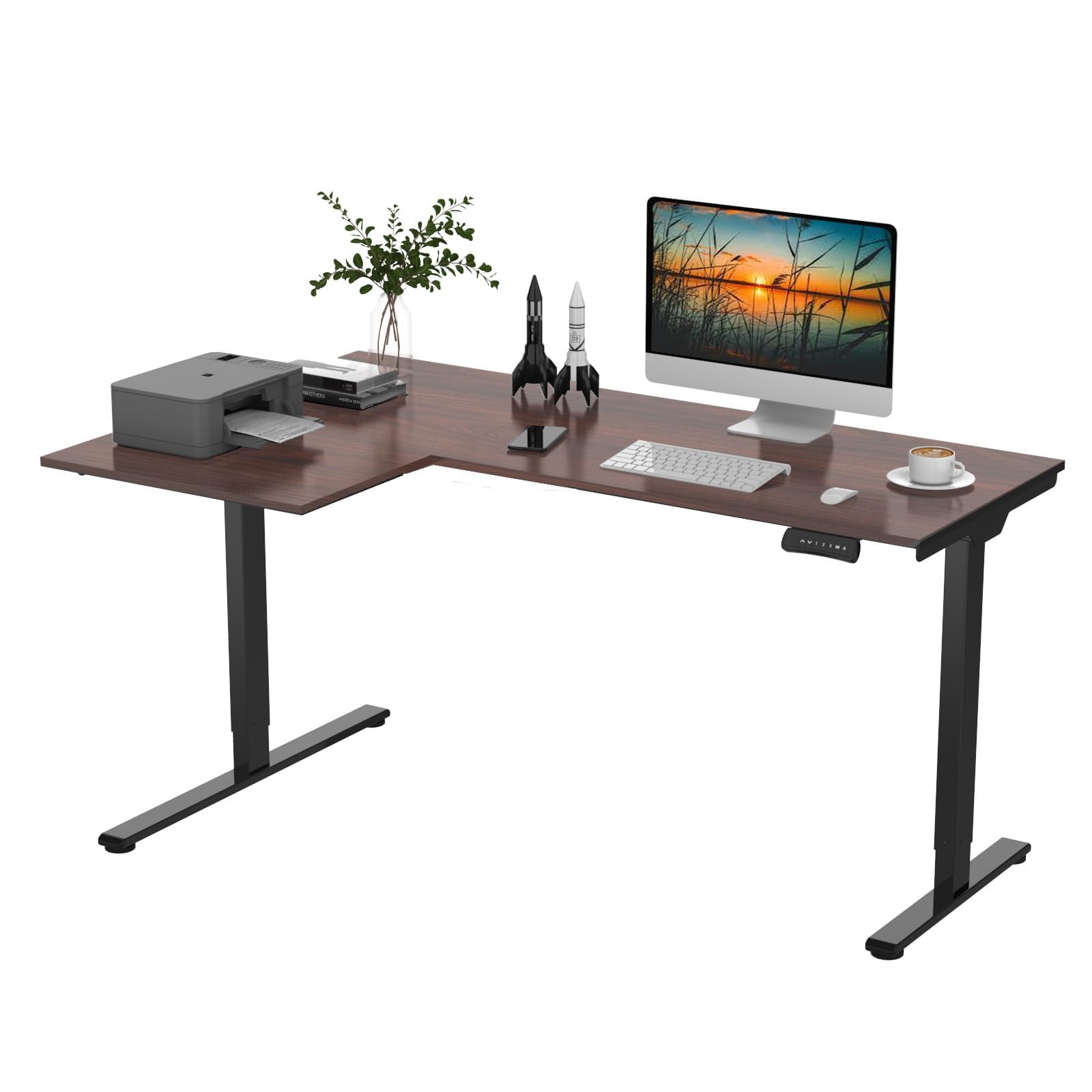 Amazon.com: FLEXISPOT Pro Corner Desk Dual Motor L Shaped Computer ...
