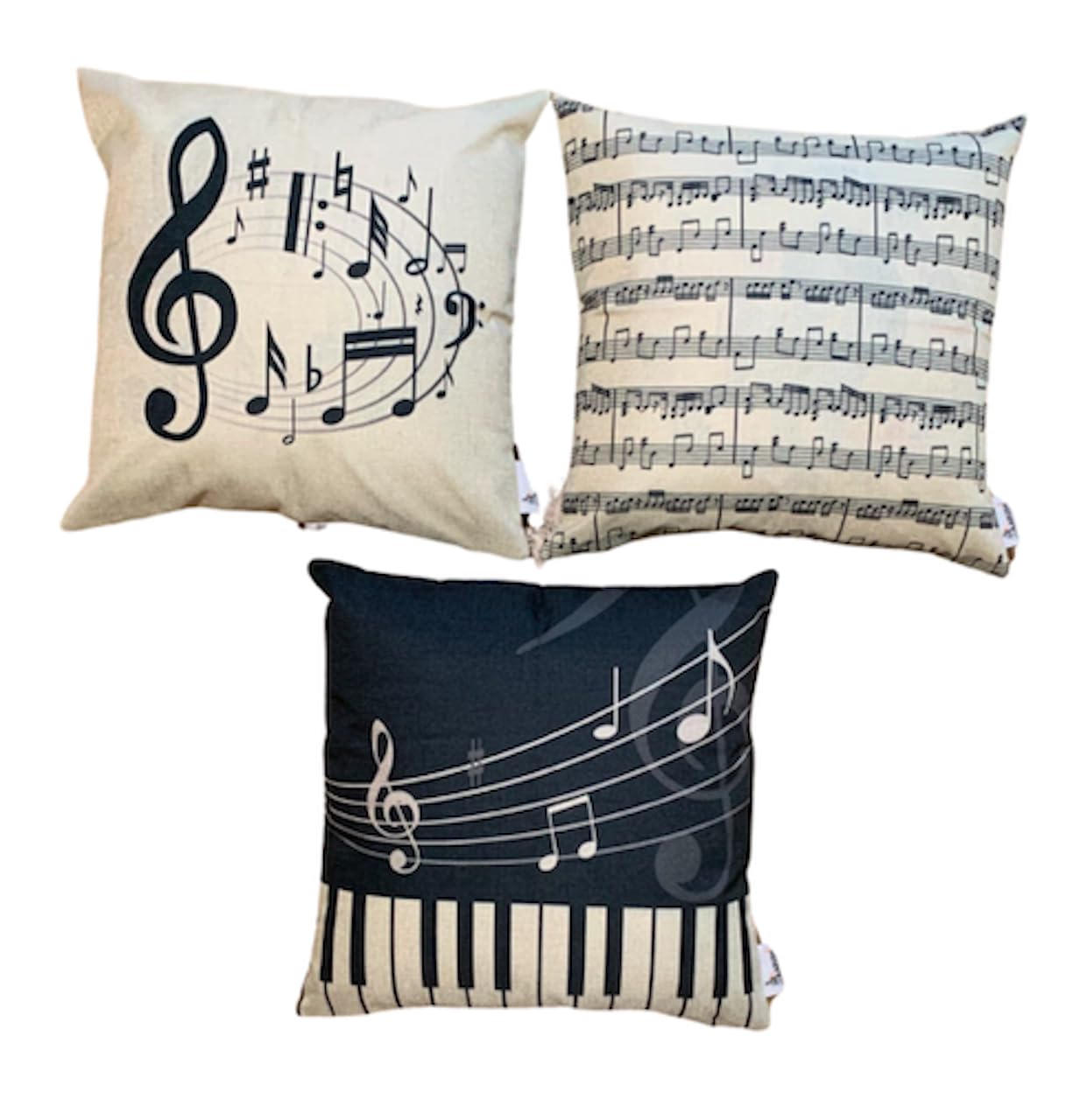Amazon.com: AARUSH1 Music Throw Pillow Covers Decorative Musical Notes ...