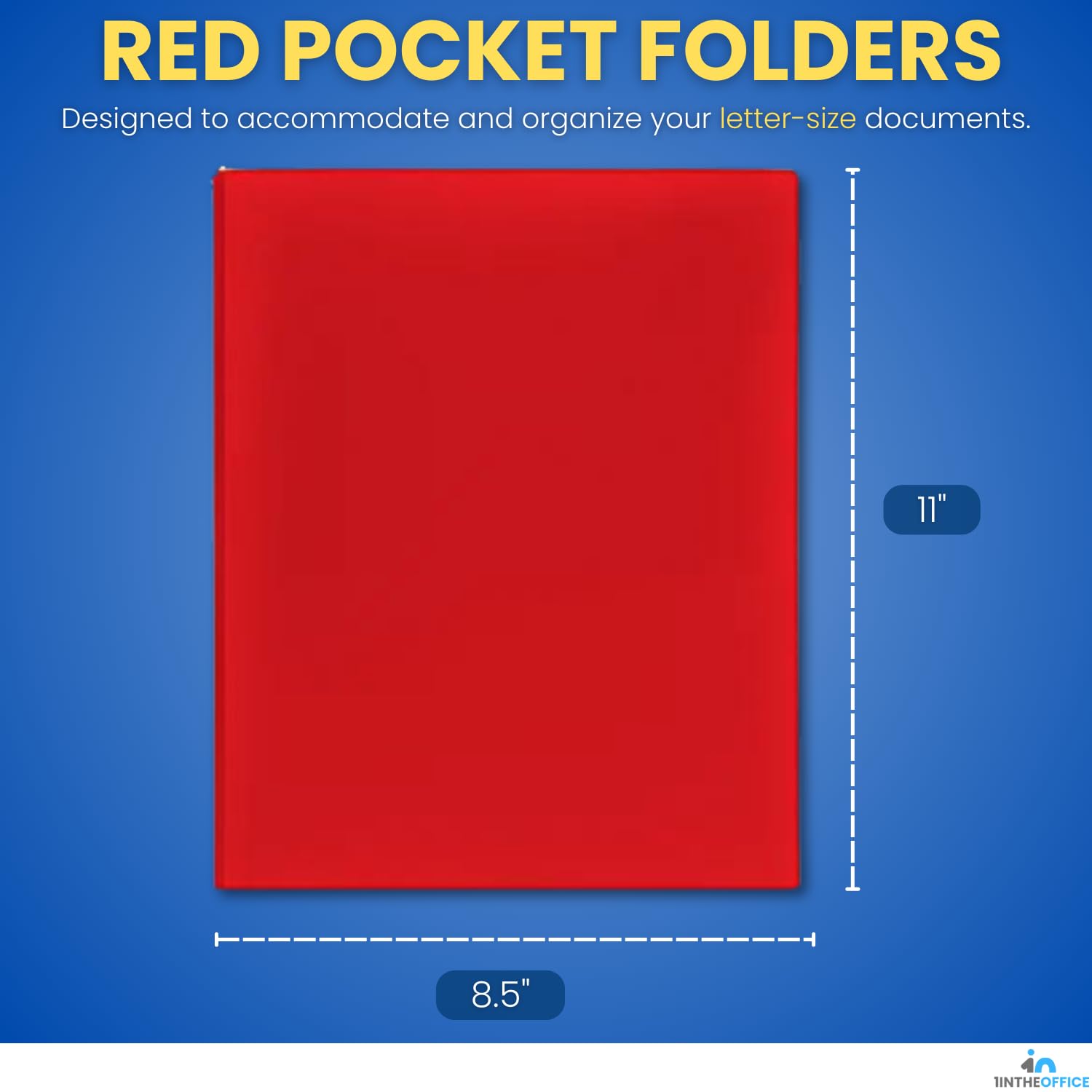 Snapklik.com : 1InTheOffice Red 2 Pocket Letter-Size Presentation ...