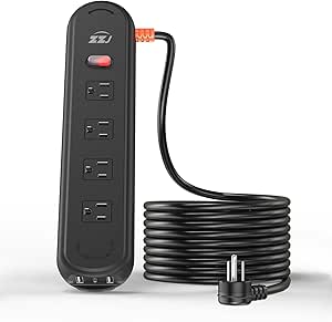 Amazon.com: Outdoor Power Strip Weatherproof, 7-in-1 Surge Protector ...