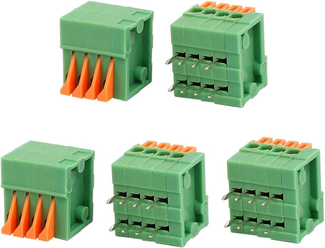 Amazon.com: uxcell 5pcs KF141R 150V 2A 2.54mm Pitch 4P Green Spring ...