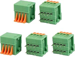 Amazon.com: uxcell 5pcs KF141R 150V 2A 2.54mm Pitch 4P Green Spring ...