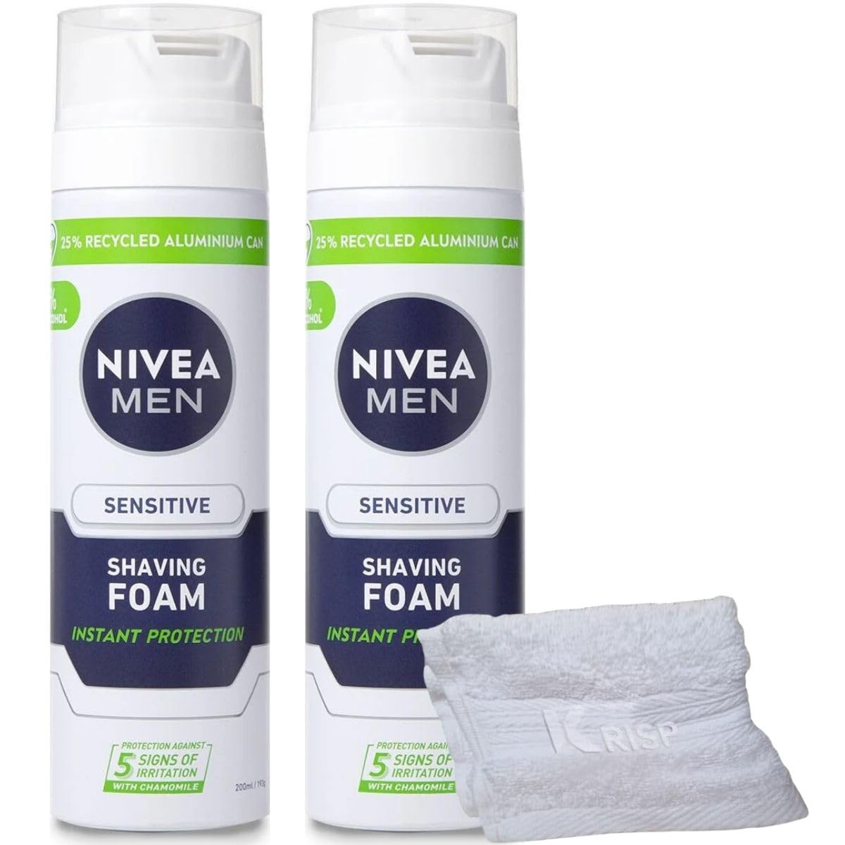 2 x 200ml Shaving Foam Mousse for Men Sensitive Skin Face Body Soft ...
