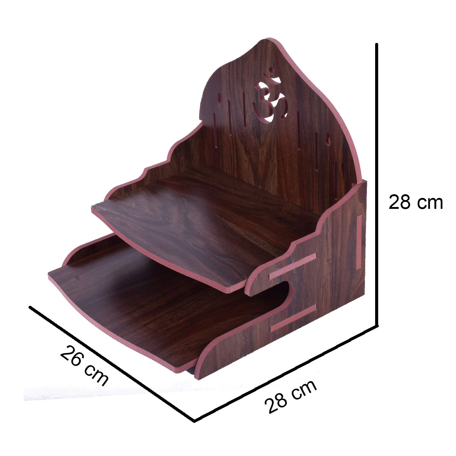 Buy VJ Sons Wooden Wall Mounted Hanging Puja Temple Wood God Stand for ...