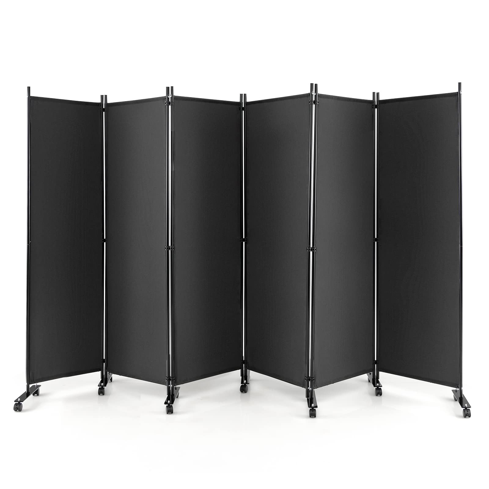 Amazon.com: Giantex 5.7Ft 6-Panel Folding Room Divider with Rollers ...