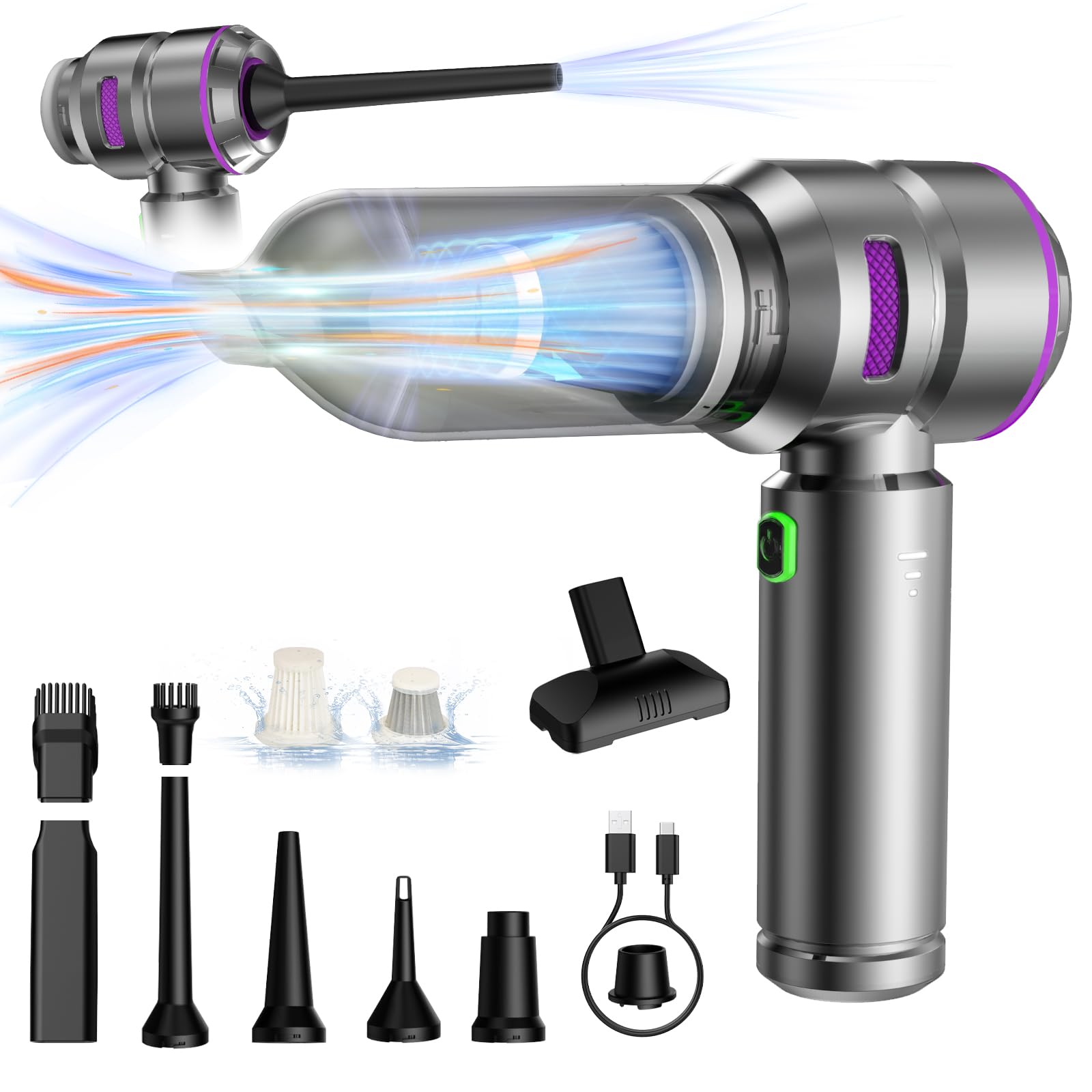 Amazon.com - XevenOx Car Vacuum Cleaner 18000PA High Power - 4 in 1 ...