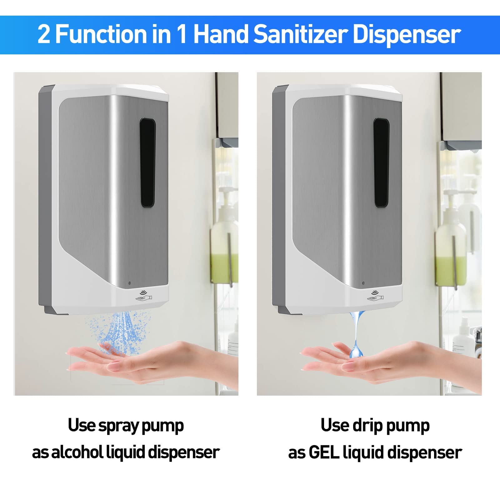 Automatic Hand Sanitizer Dispenser, Jewaytec 1000ML Wall Mounted ...
