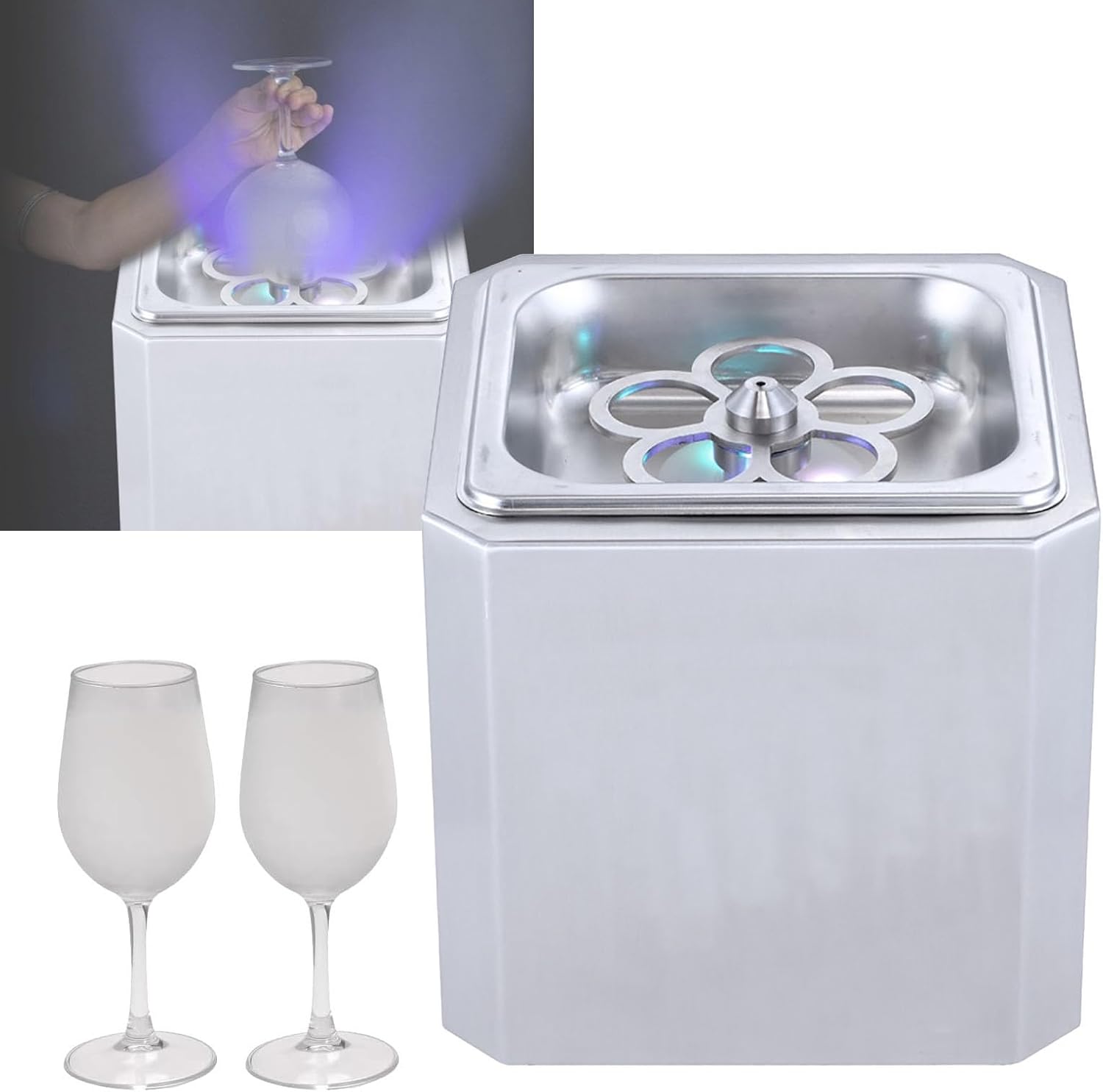 Amazon.com: MFYDPP Glass Chiller,CO2 Glass Froster,with LED Light ...