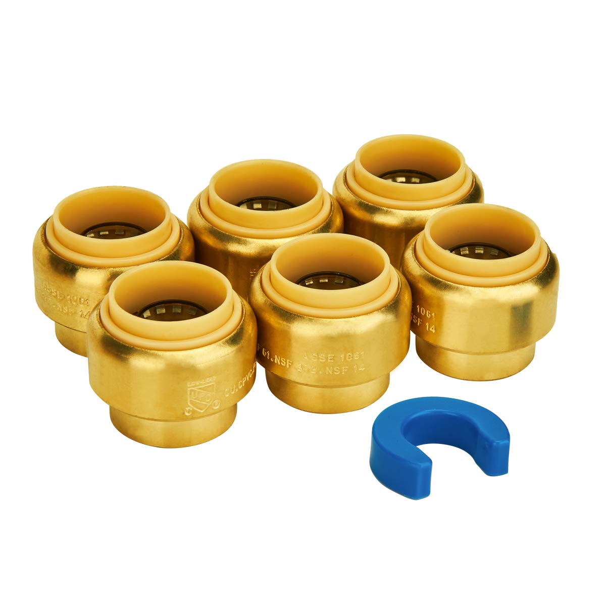 Snapklik.com : 6-Pack Push Fit End Cap, 3/4-Inch Push-to-Connect, No ...