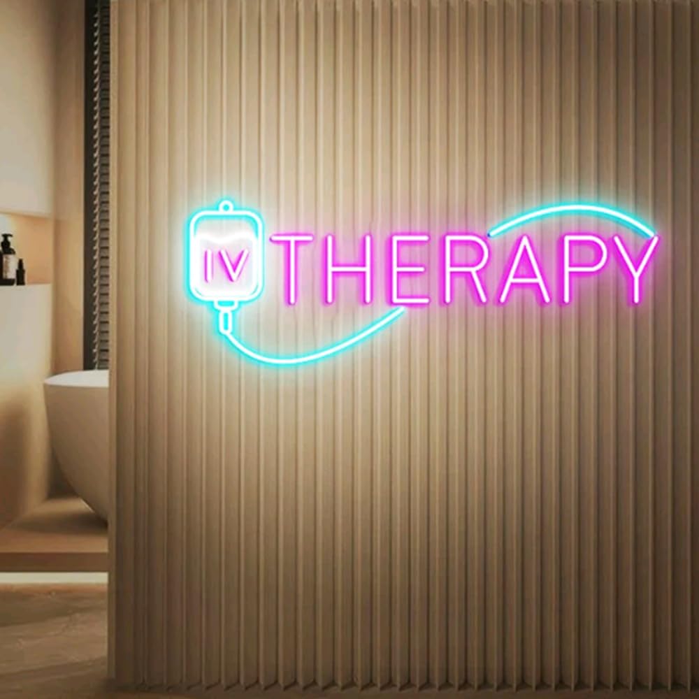 Amazon.com : IV Therapy Neon Sign, Iv Injection Room Wall Decor, Med ...