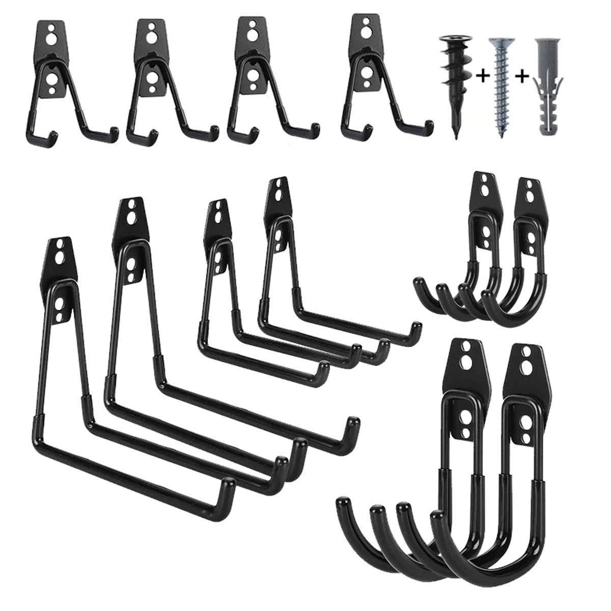 Buy Garage Hooks 12 Pack Steel Heavy Duty Garage Storage Hooks with ...
