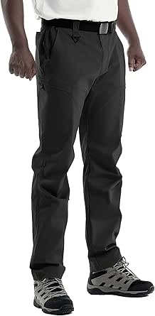 Flyplus Men's Ripstop Cargo Trousers 7-Pocket with Water Resistant ...