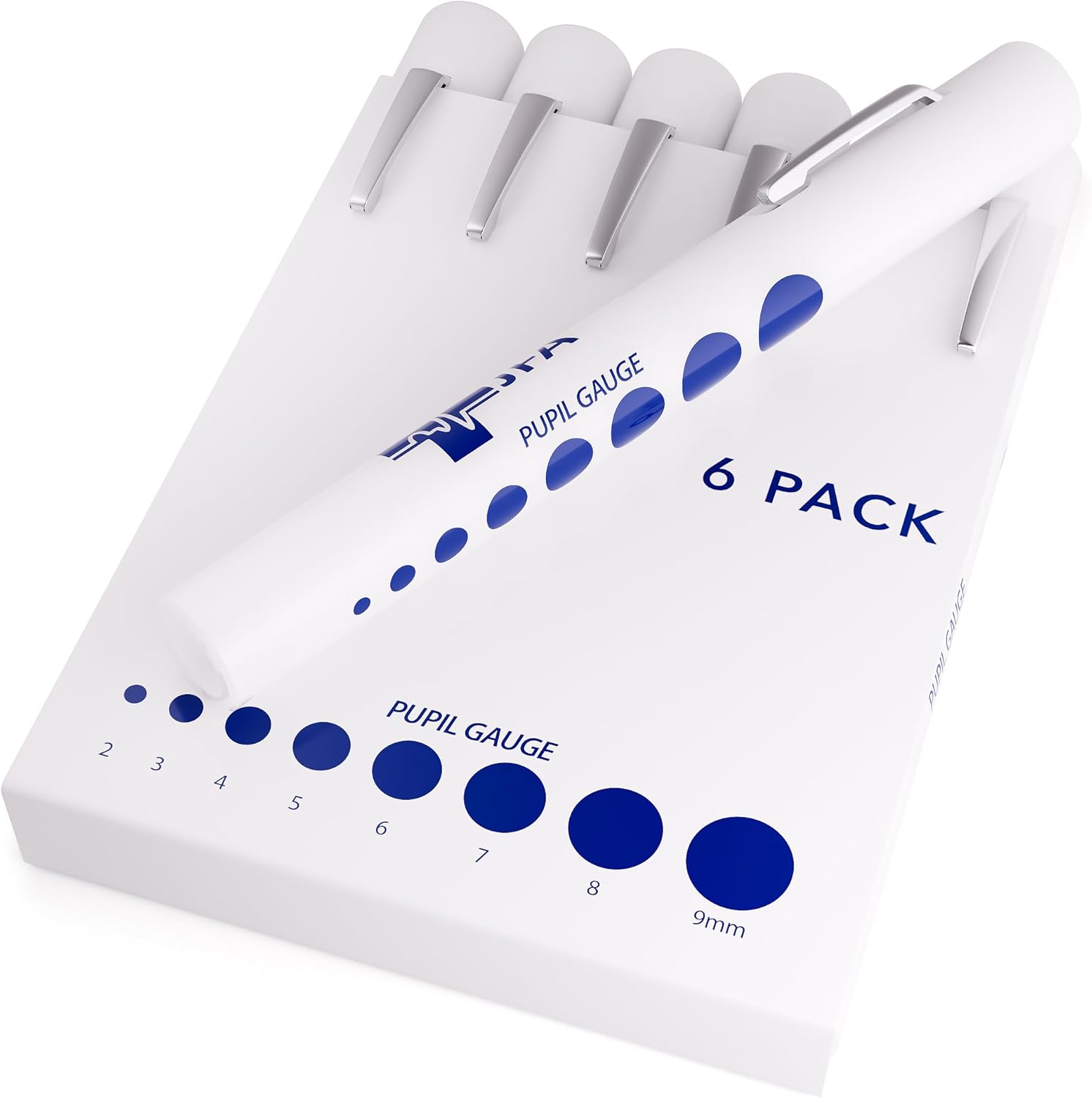 JFA Medical Disposable Pen Torch Light with Pupil Gauge, Pack of 6 ...