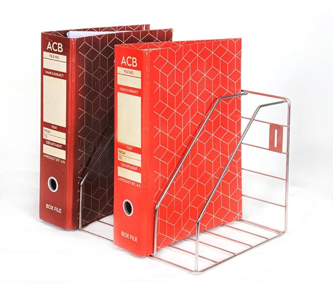 FIT N FORGET Stainless Steel Hanging Shelves Wall Mount File Rack/File ...