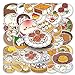 Amazon.com: Chinese Food Stickers-50Pcs Chinese Noodles Buns Dumplings ...