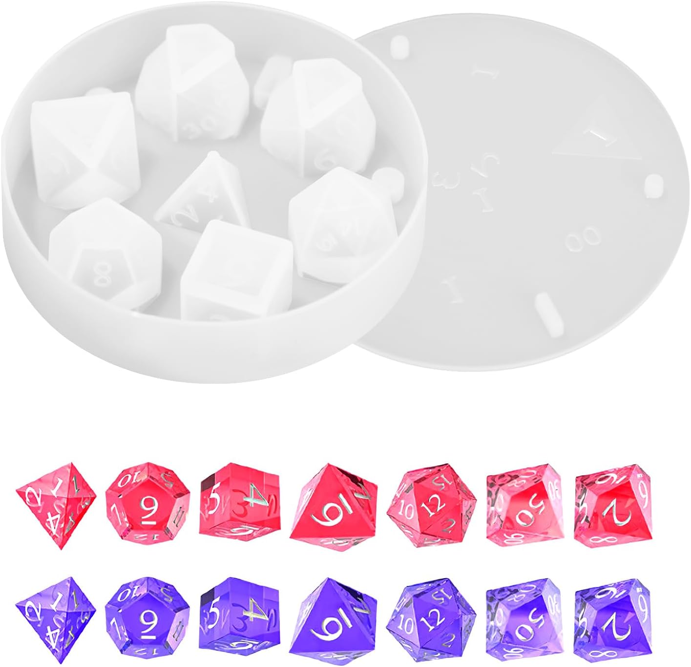 Amazon.com: Dice Resin Molds Silicone,DND Dice Making Set with 7 ...