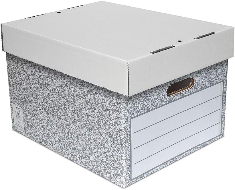 Esselte A4 Eco Archiving Box, Brown, Pack of 25,80 mm : Amazon.co.uk ...