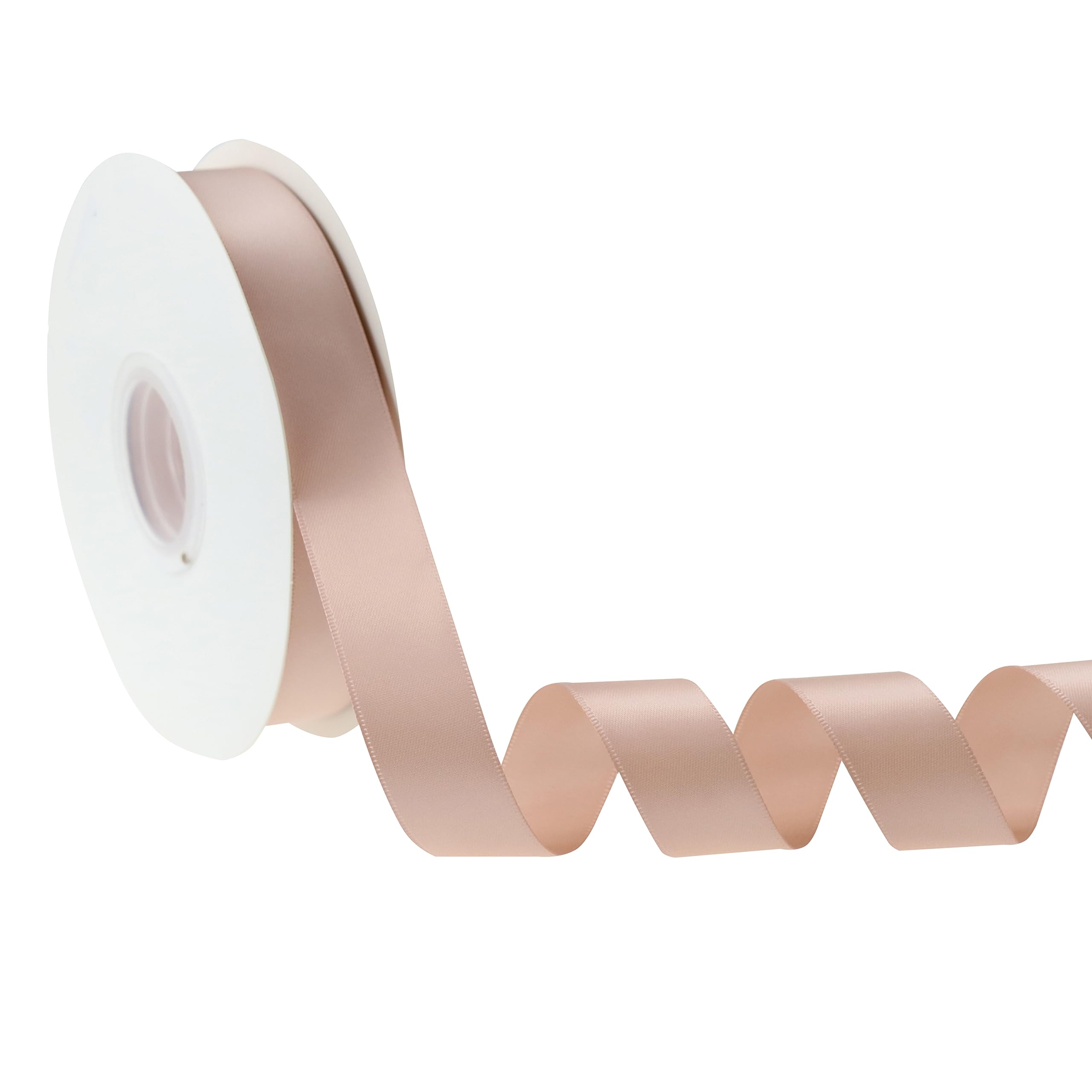 Amazon.com: MAYREEL 7/8 Inch Rose Gold Satin Ribbon Blush Pink Double ...