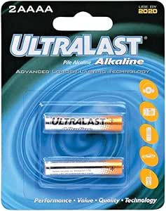 Amazon.com: Ultralast Pilas alcalinas UL2AAAA UL2AAAA AAAA, 2 pk ...