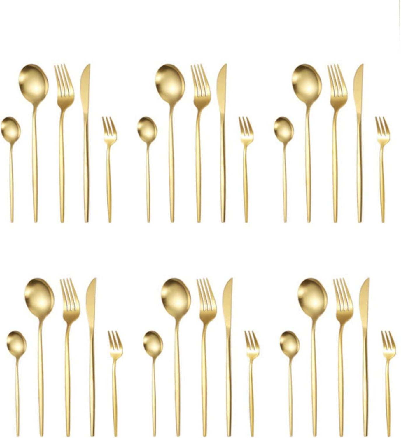 30-teiliges Besteckset Edelstahl,Edelstahl Besteck Set, Poliert ...