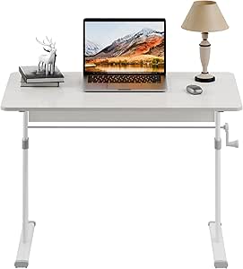 Amazon.com: Lifting Computer Desk,PC Table Hand Crank Standing Desk ...