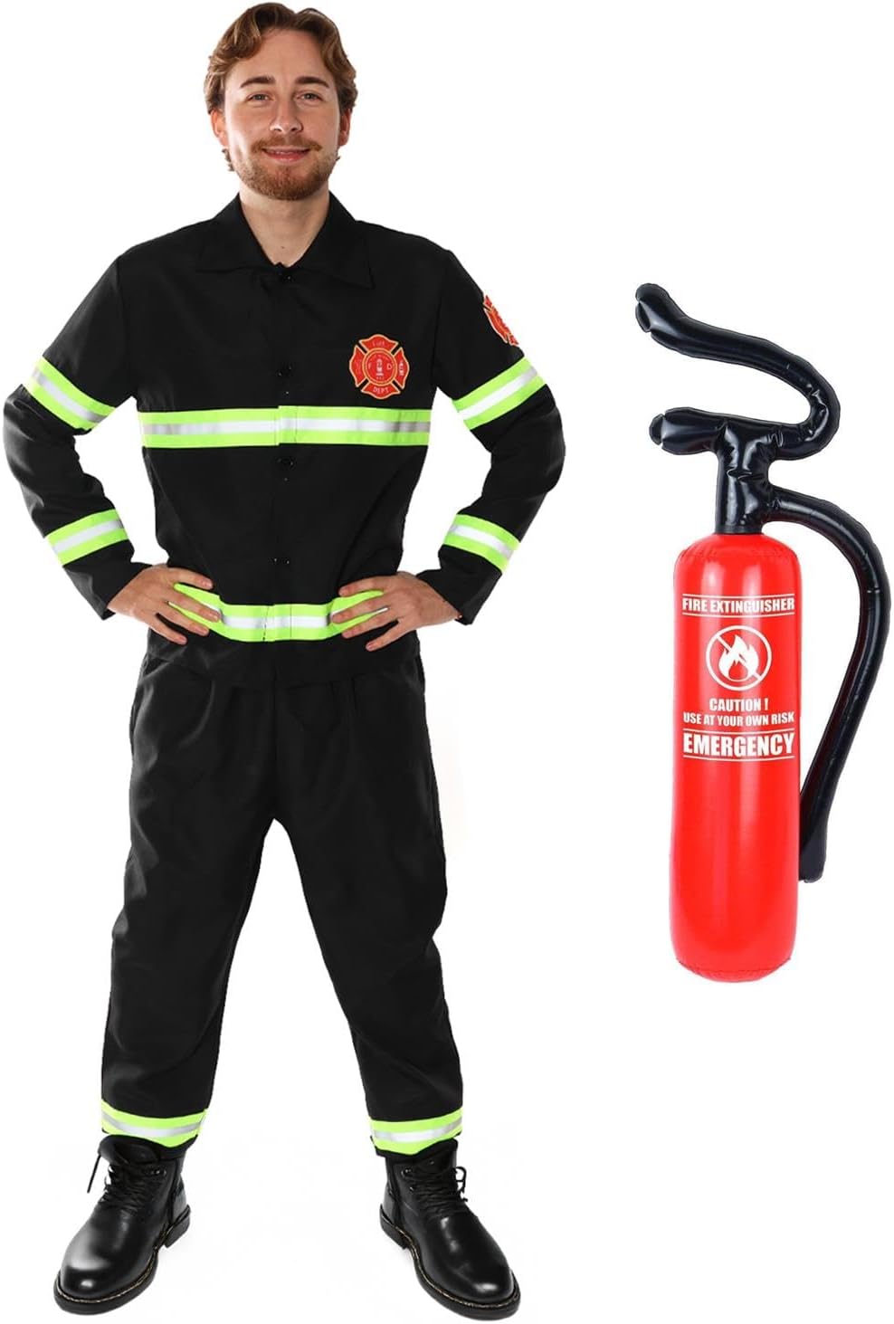 Adults Fire Fighter Costume – Inflatable Fire Extinguisher 70cm ...