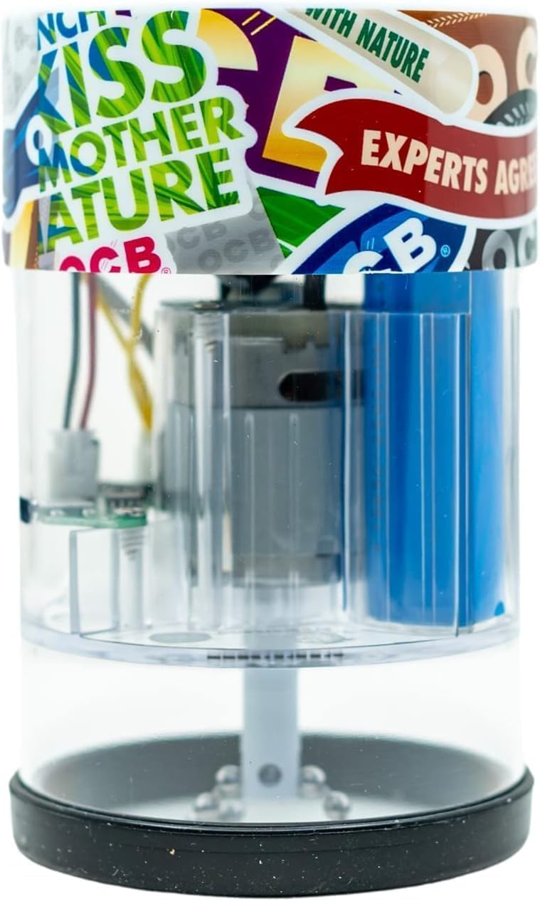 OCB Wakit Eletronic Herb Grinder - OCB Clear Design - Push Press Grind ...