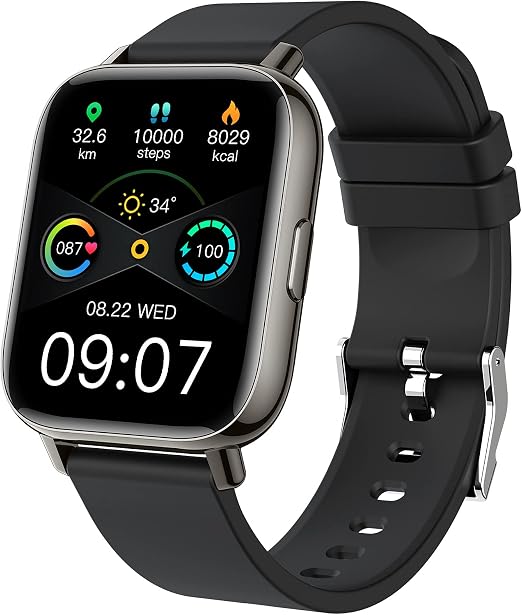 Uppkopplad klocka för herr dam, Smartwatch 1,69 sportklocka stegräknare ...