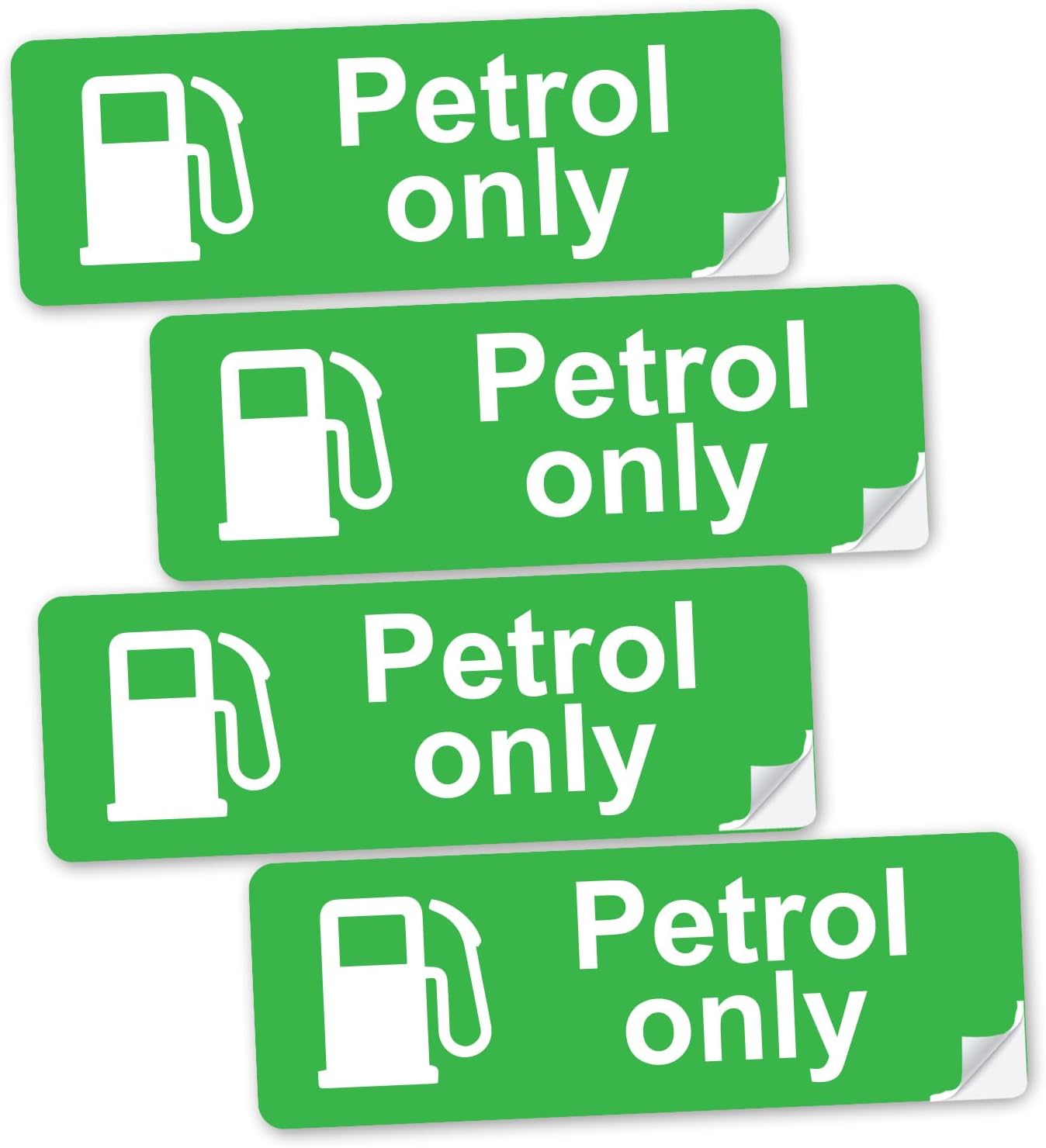 SAFESIGN (4 Pack) Petrol Stickers - Self Adhesive Waterproof Diesel ...