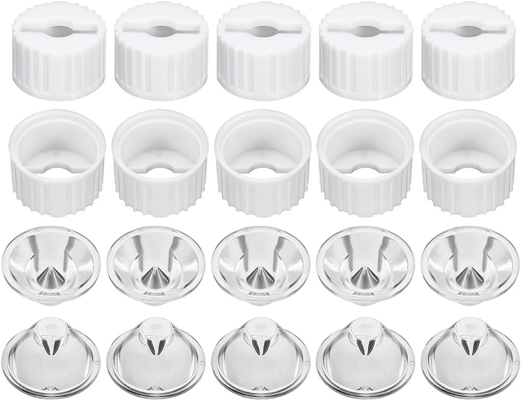 uxcell 10 pcs Led Lens 5 Degree with Black Holder for 1W 3W High Power ...