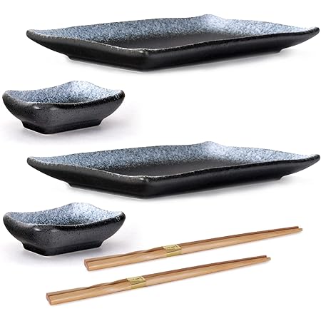 Amazon.com | Happy Sales HSMSP-GLDBRU, Japanese Style 6 Piece Perfect ...