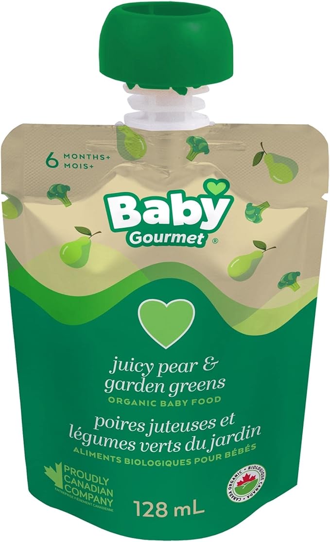 Baby Gourmet Organic Puree Baby Food Pouches - Juicy Pear & Garden ...