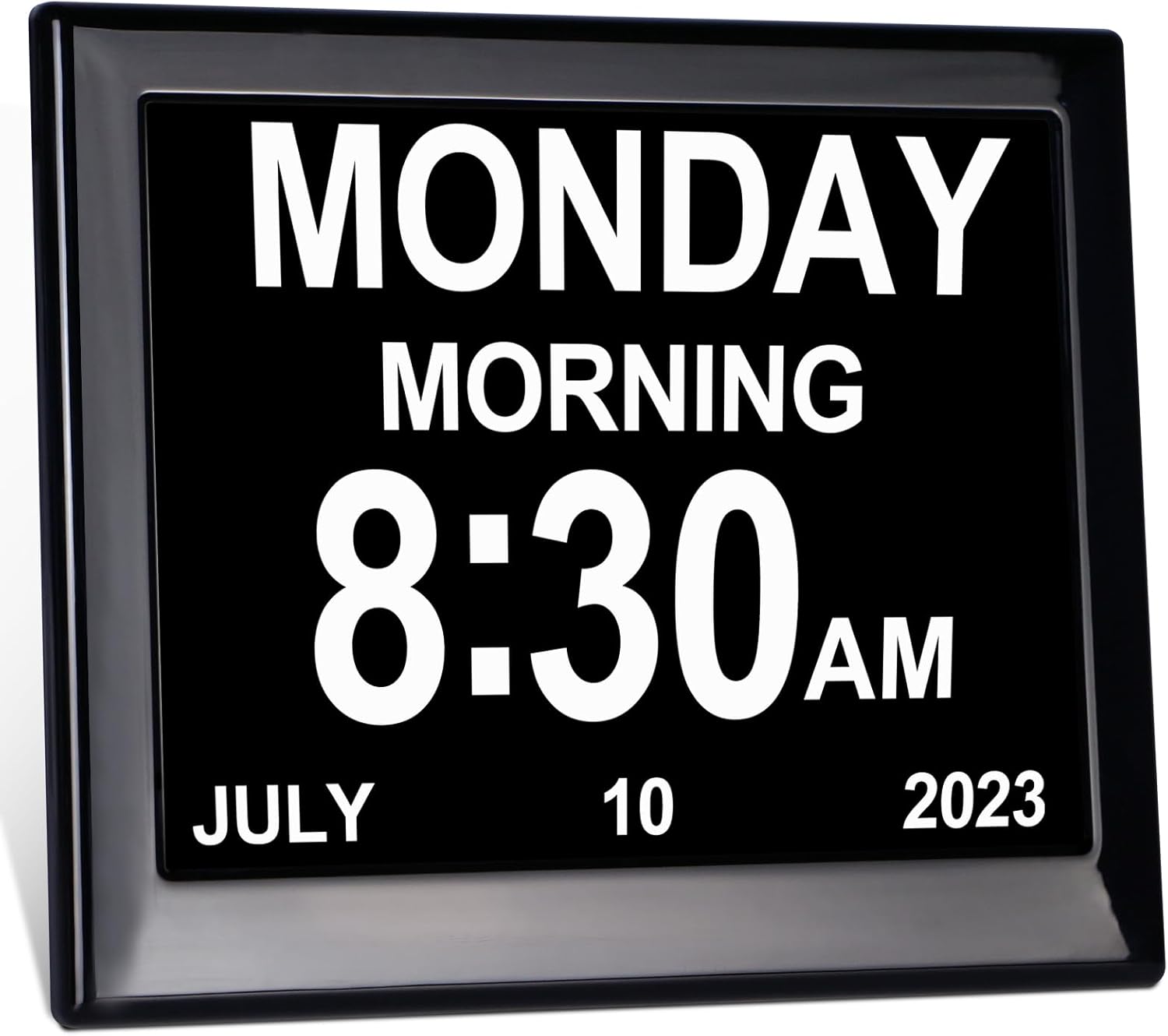 Day Date Time Clock for Seniors Elderly 3 Medication Reminder + Battery ...