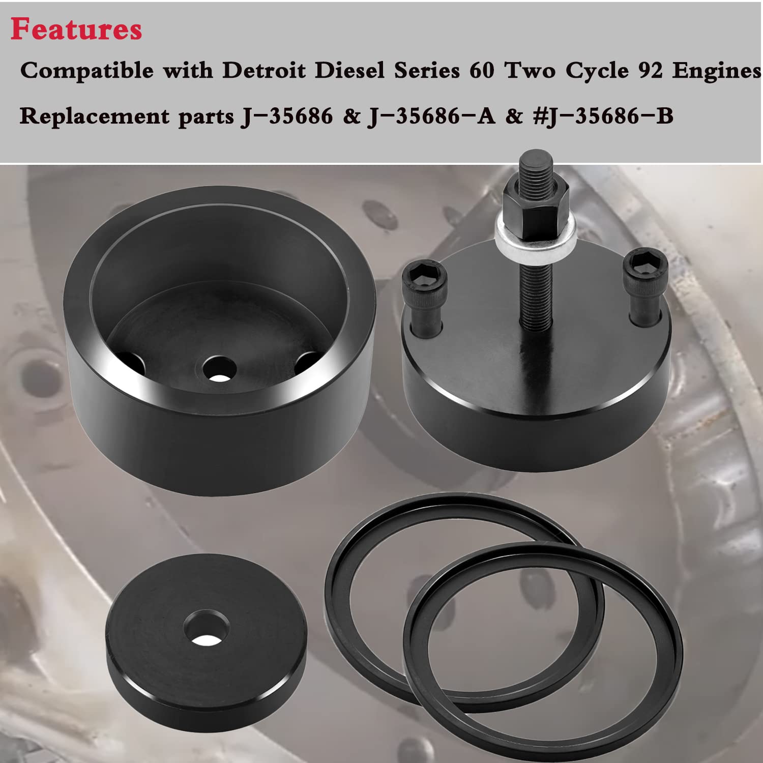 Front Crank Seal Detroit Diesel Series U00bb J-35686-B Front Rear Crank ...