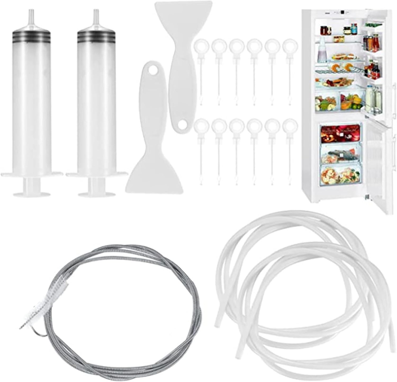 Fychuo Fridge Drain Hole Cleaning Tool, 19Pcs Fridge Cleaner, Fridge ...