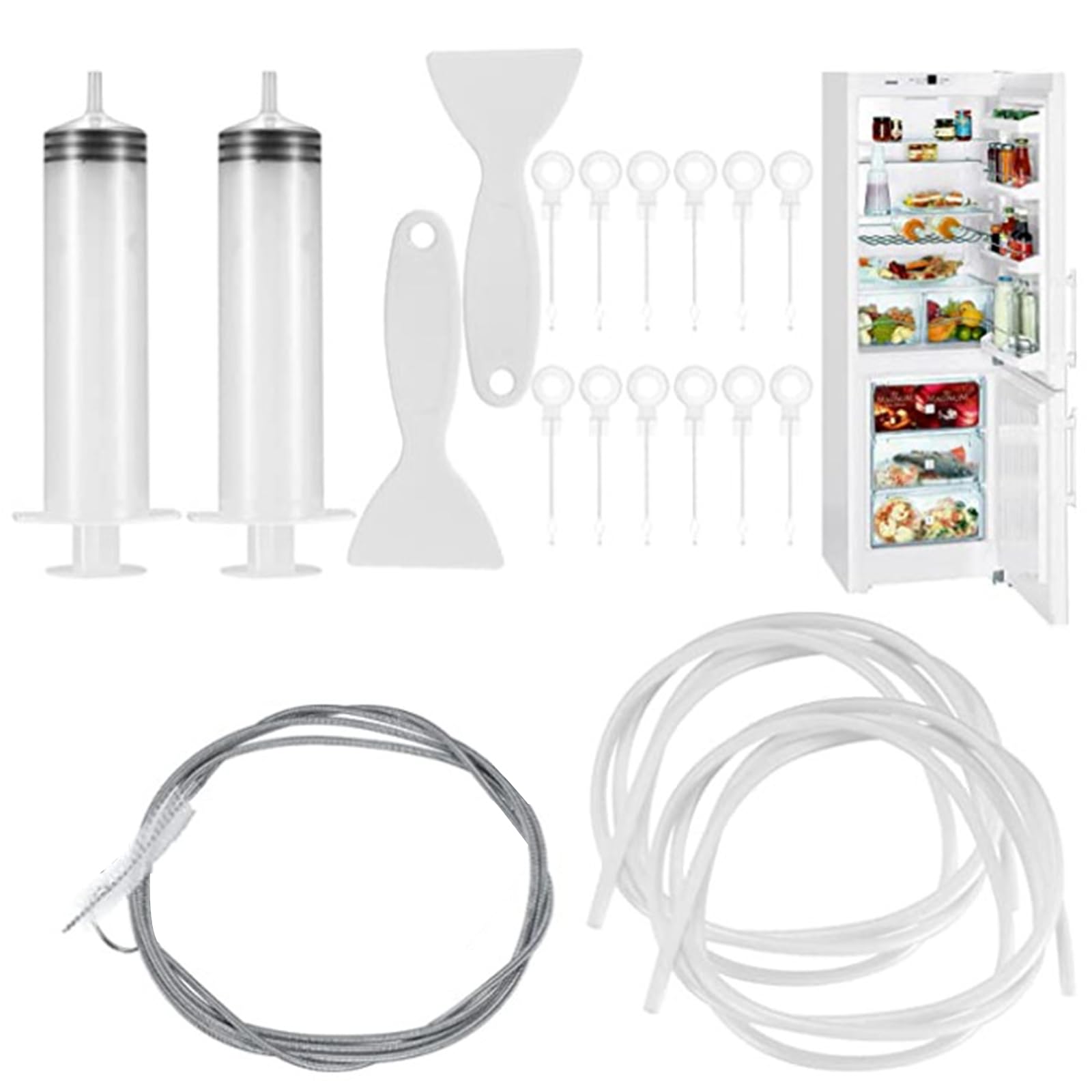Fychuo Fridge Drain Hole Cleaning Tool, 19Pcs Fridge Cleaner, Fridge ...