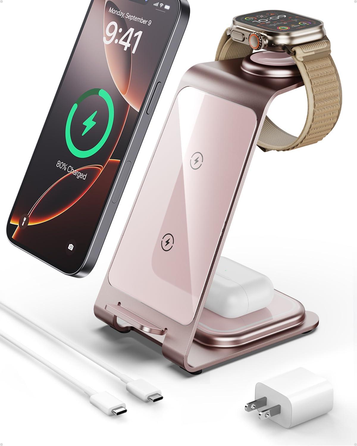 Amazon.com: 3 in 1 Charging Station for iPhone, Wireless Charger for ...